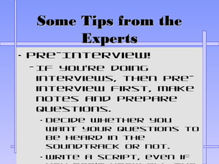 Writing the short documentary script | PPT