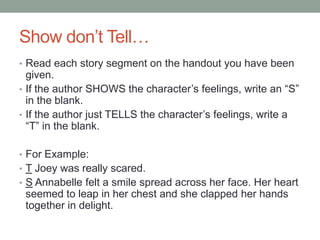 Writing the short story | PPTX