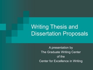 Writing Thesis and Dissertation Proposals.ppt