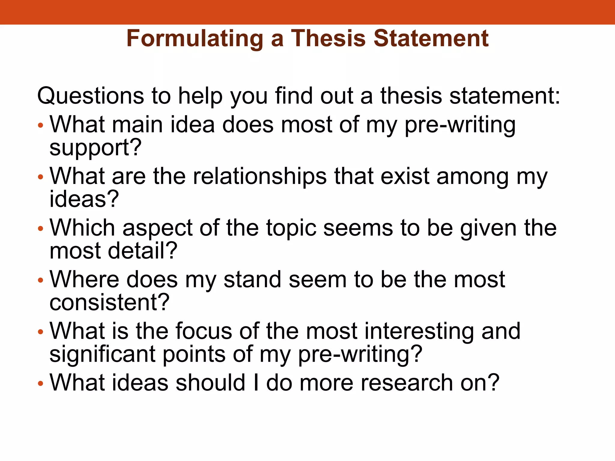 Writing Thesis Statements | PDF