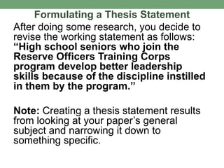 Writing Thesis Statements | PDF