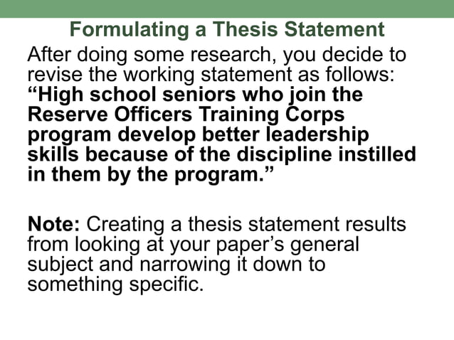 Writing Thesis Statements | PDF