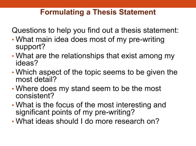 Writing Thesis Statements | PDF
