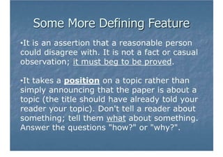 Writing Thesis Statements For Your Research | PDF