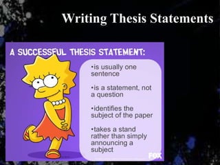 Writing Thesis Statements | PPT