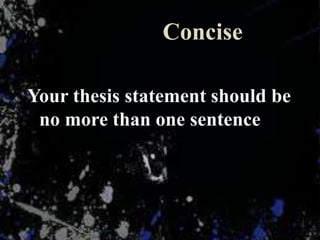 Writing Thesis Statements | PPT