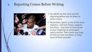 Writing the sports story | PPTX