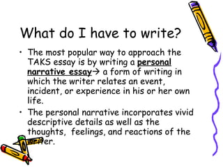 Writing the taks narrative | PPT