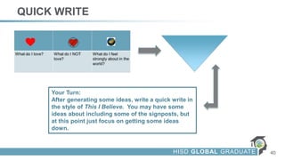 Writing Through The Signposts | PPTX