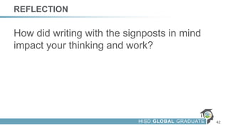 Writing Through The Signposts | PPTX