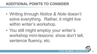 Writing Through The Signposts | PPTX