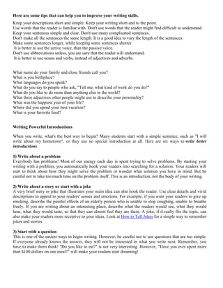 Writing tips | PDF