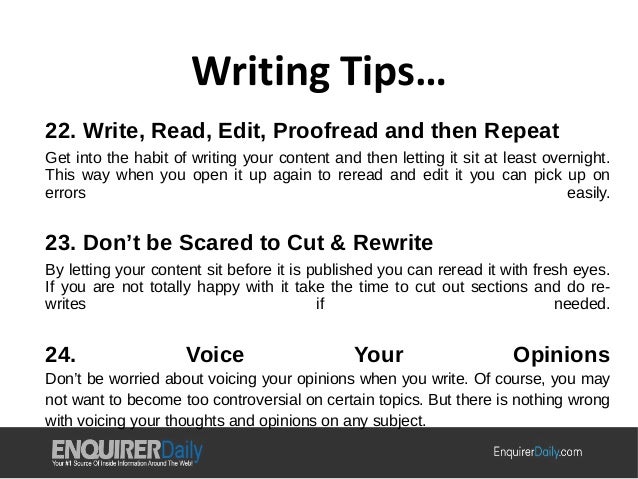 Writing tips