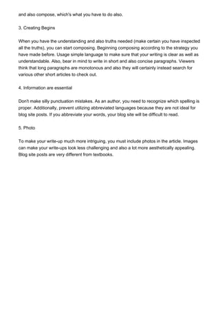 Creating Tips for Bloggers | PDF | Freelance Writing | Content Production