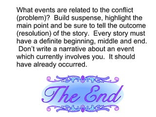 Writing tips for the personal narrative ppt | PPT