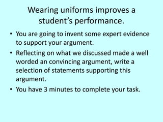 Writing to argue | PPT