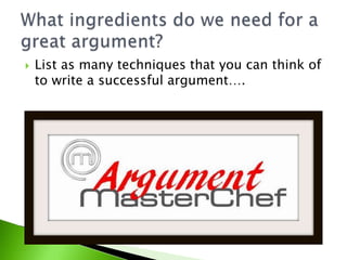 Writing to Argue | PPTX