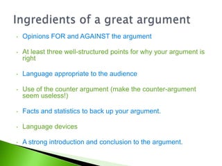 Writing to Argue | PPTX