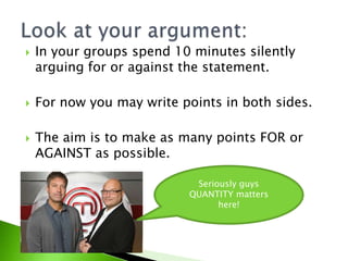 Writing to Argue | PPTX