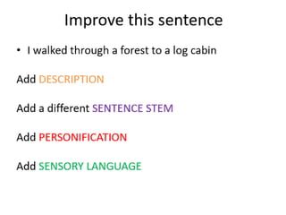 Writing to describe the gothic | PPT
