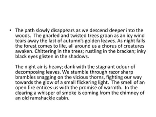 Writing to describe the gothic | PPT