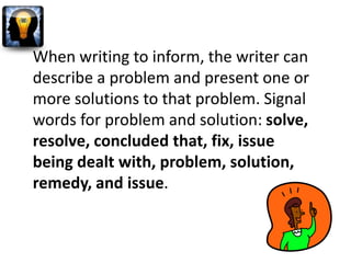 Writing to inform | PPTX