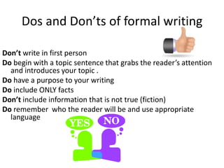 Writing to inform | PPTX
