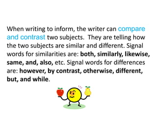 Writing to inform | PPTX