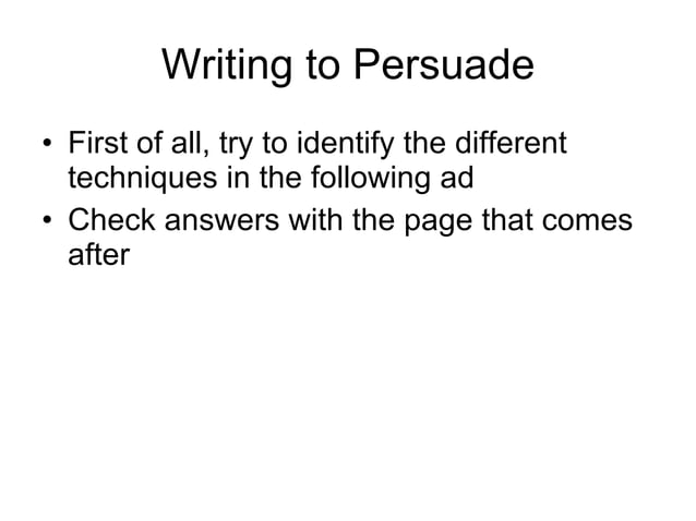 Writing To Persuade | PPT