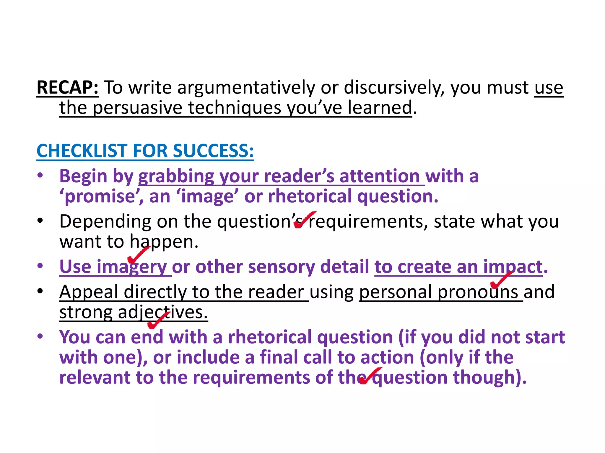 Writing to persuade | PPTX
