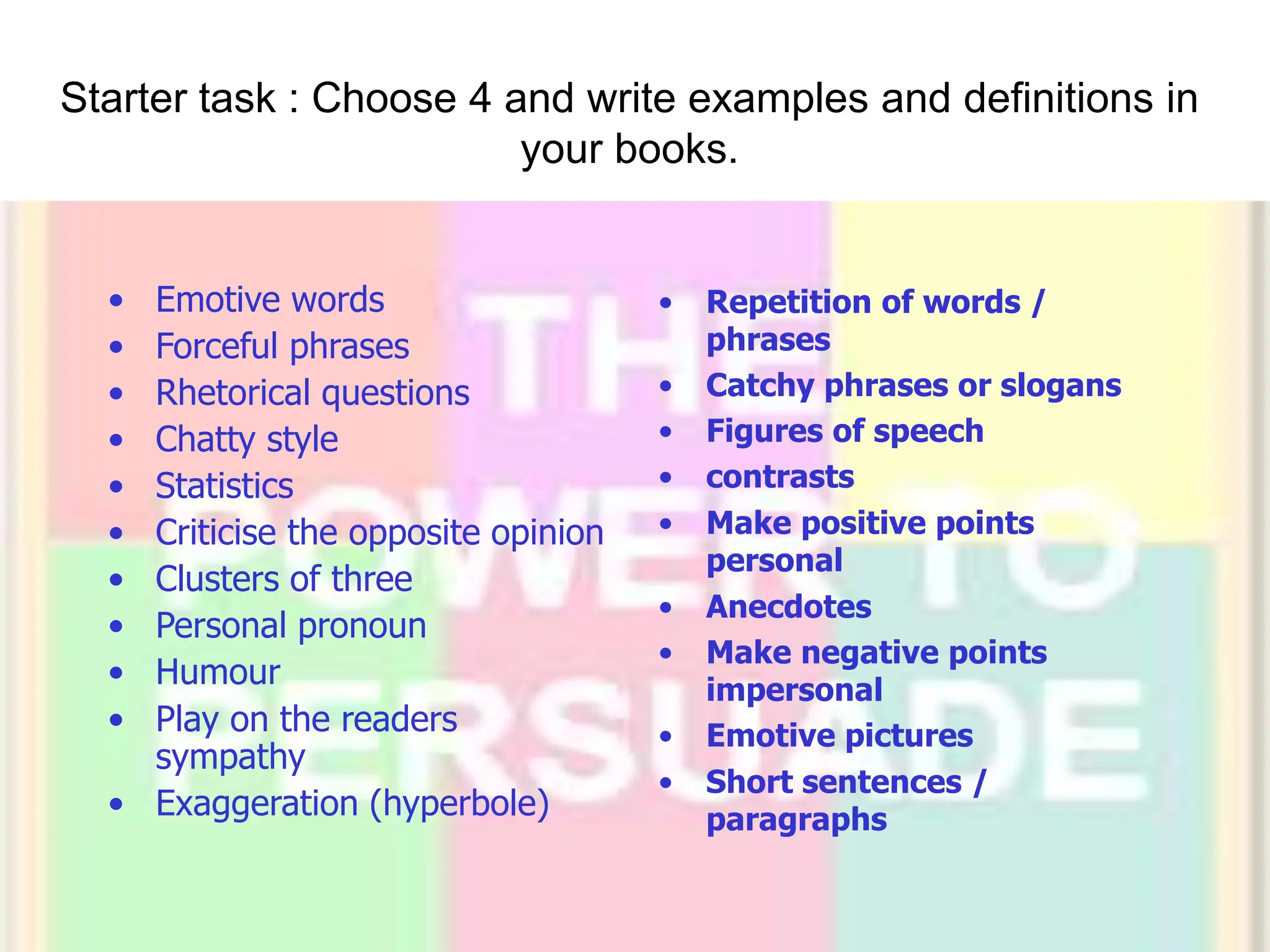 Writing To Persuade KS3 with persuasive techniques | PPT