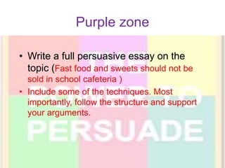 Writing To Persuade KS3 with persuasive techniques | PPT