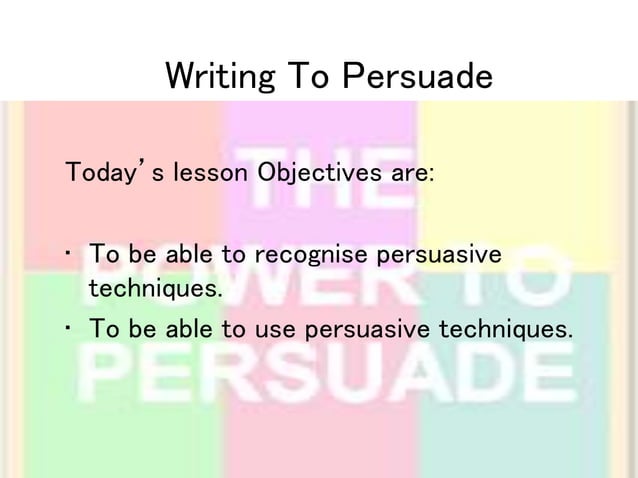 Writing To Persuade KS3 with persuasive techniques | PPT