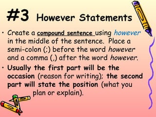 Writing topic sentences | PPT
