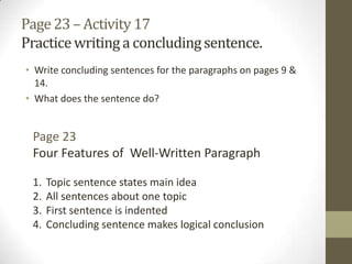 Great Writing 3 Unit 1 Lecture | PPTX
