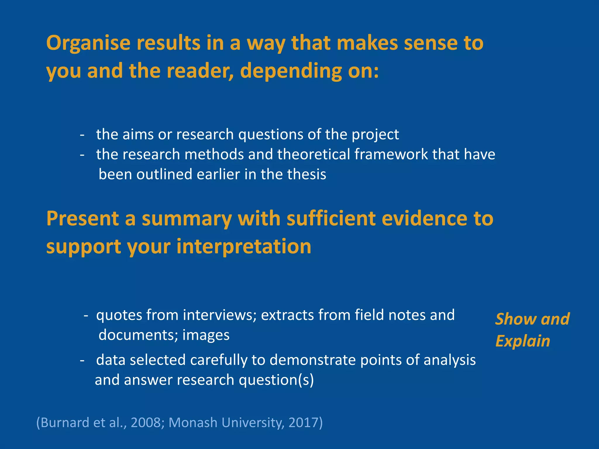 Writing up results and discussion for qualitative research | PPTX