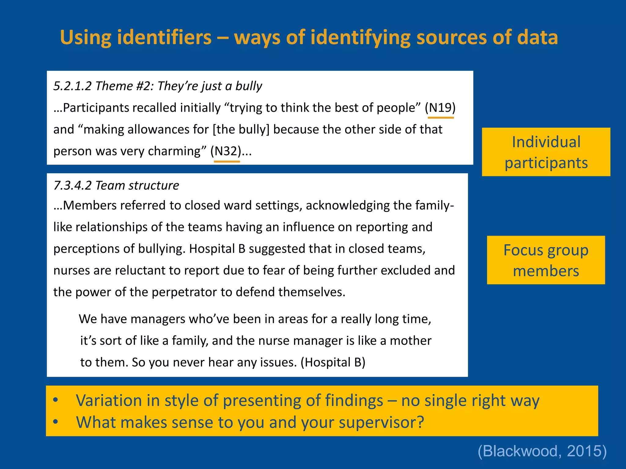 Writing up results and discussion for qualitative research | PPTX
