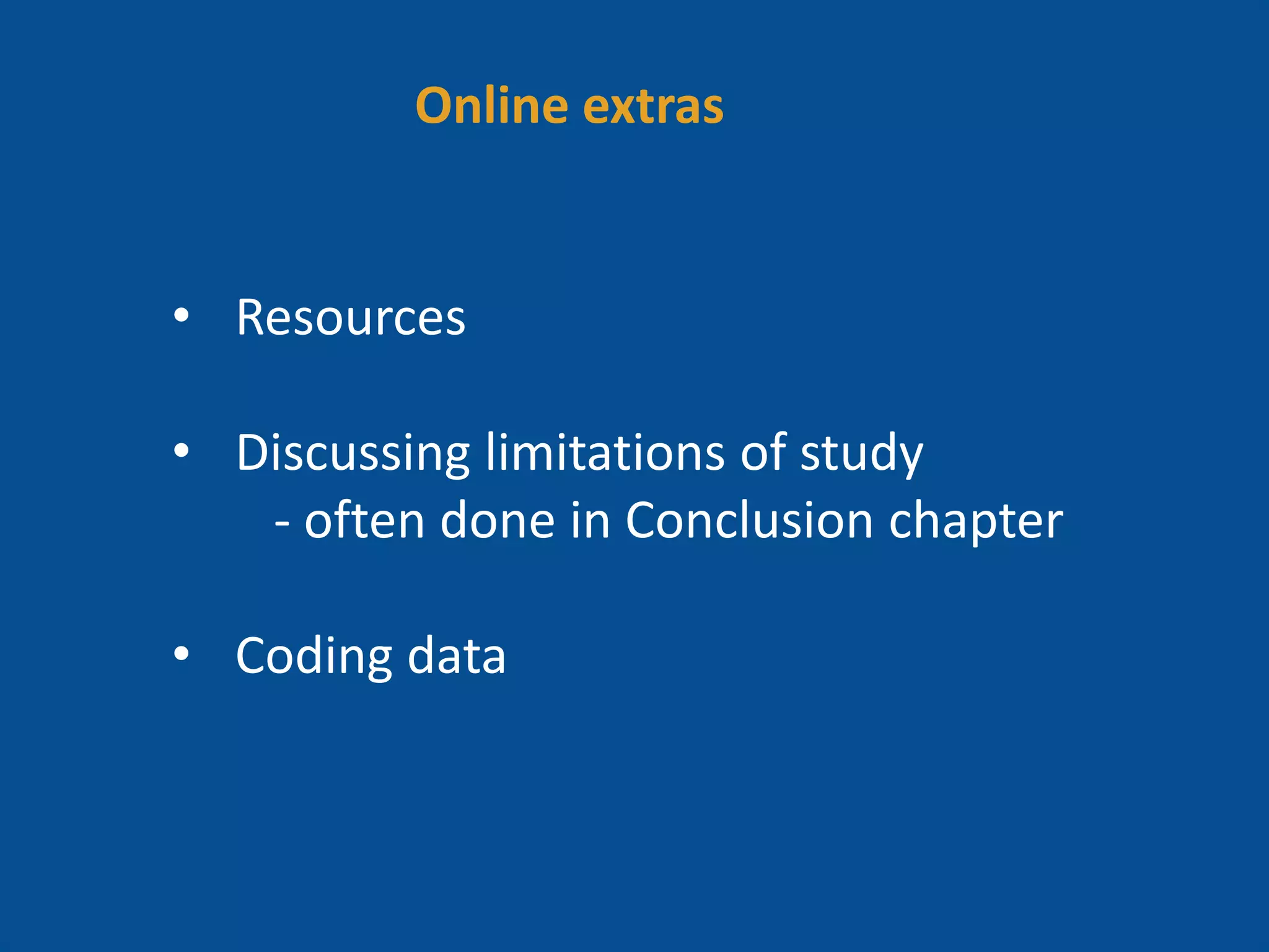 Writing up results and discussion for qualitative research | PPTX