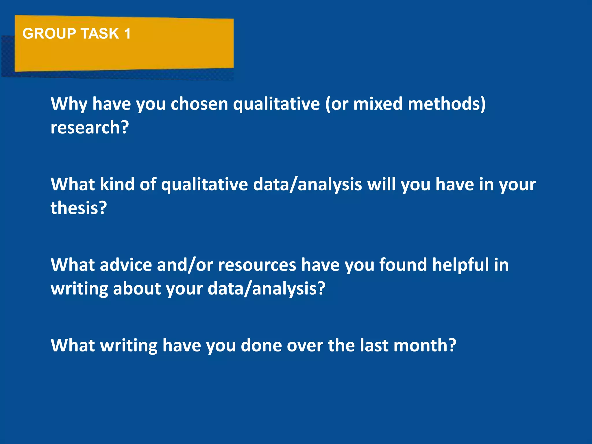 Writing up results and discussion for qualitative research | PPTX