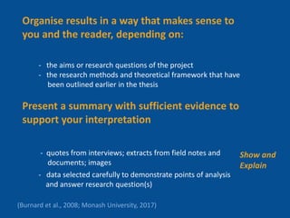 Writing up results and discussion for qualitative research | PPTX