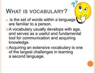 Writing Vocabulary | PPTX