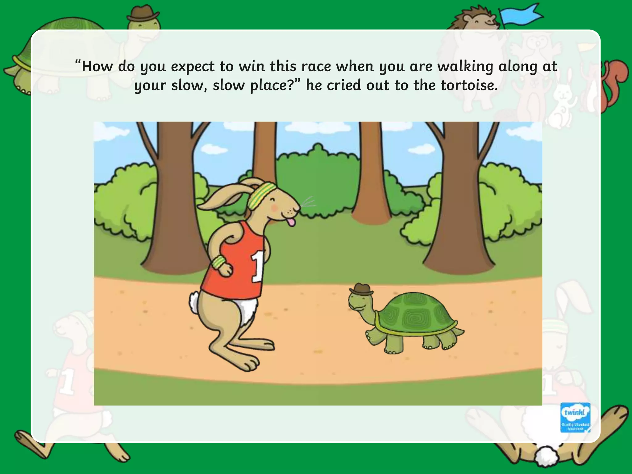 Writing week 2 hare and tortoise | PPT