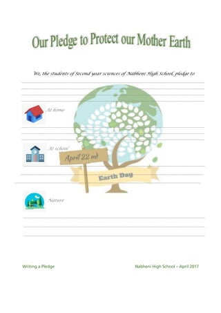 We Pledge to Protect our Mother Earth (Writing) | PDF