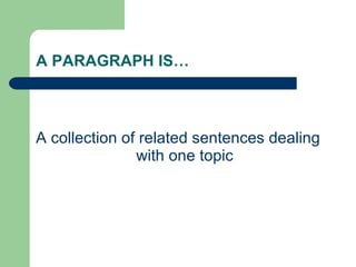 What is a paragraph? | PPS