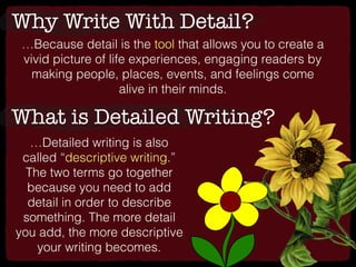 Writing With Detail | PDF