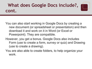 Writing with Google Docs Cherie Dargan CWW13 | PPT
