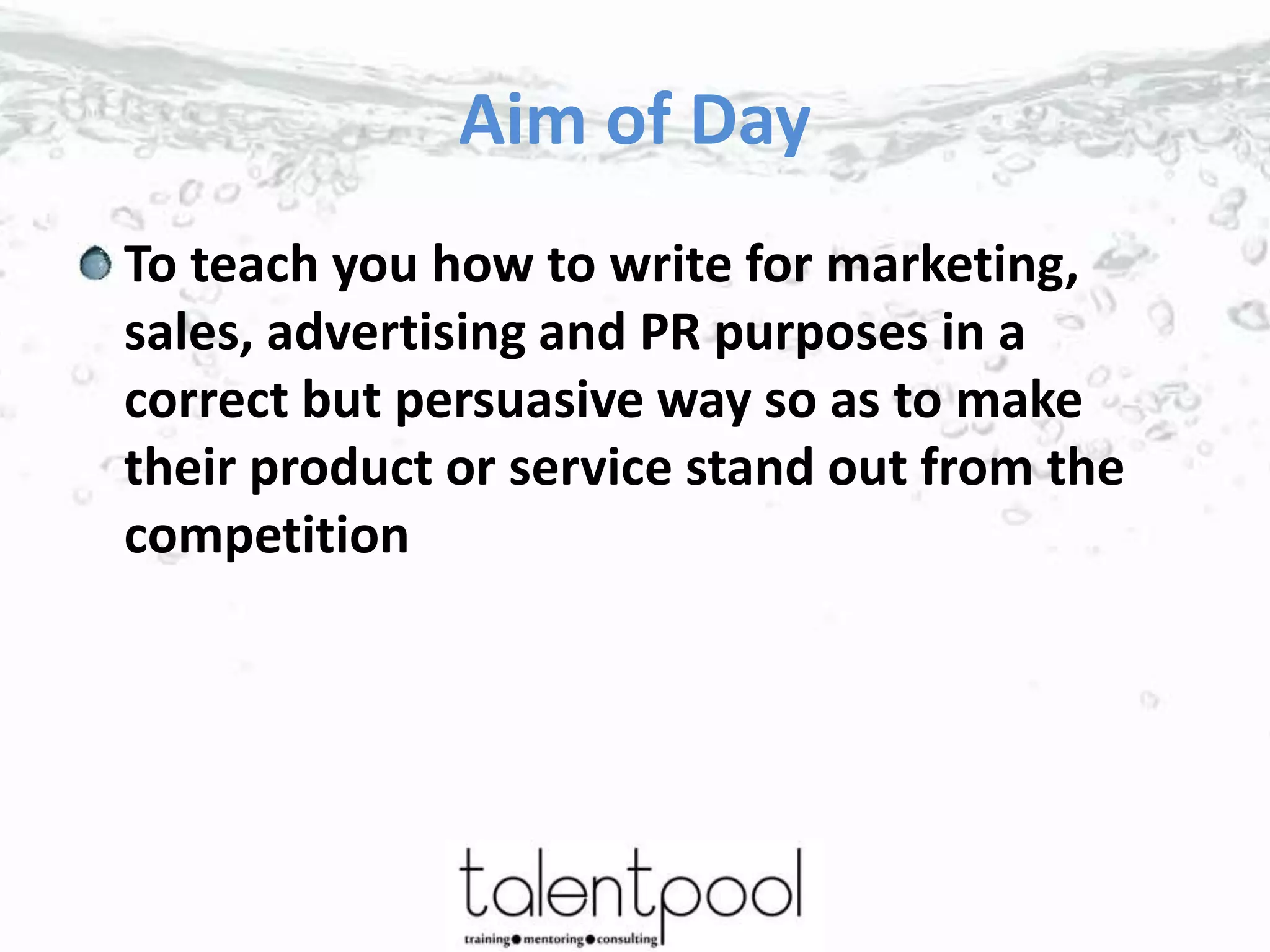 Writing with impact outline | PPT