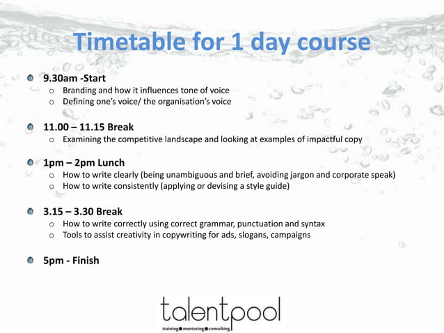 Writing with impact outline | PPT