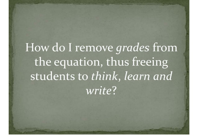 Writing Without Grades | PDF