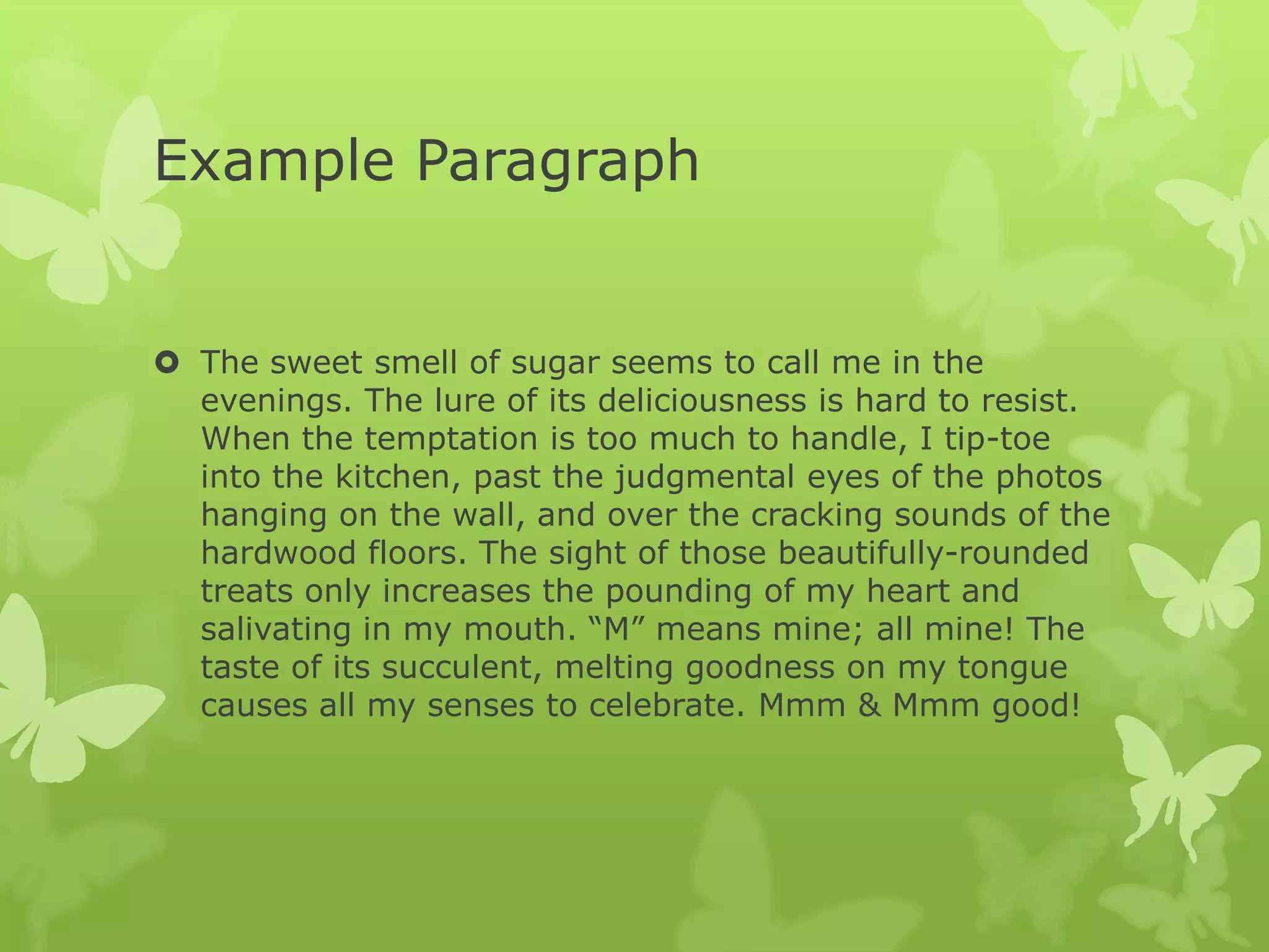 Writing with your senses day 2 | PPTX